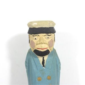 Enesco | Accents | Vintage Hand Carved Wood Sailor Captain Fisherman ...